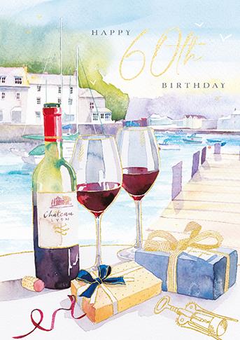 Age 60 - 60th Birthday - Harbourside Drink, English Cards in France ...